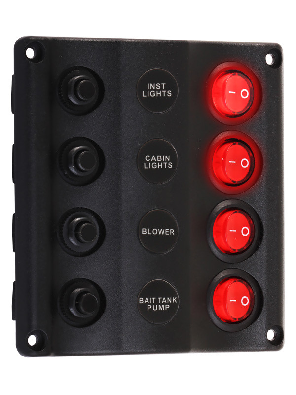 Buy Wave LED 4-Way Switch Panel with Circuit Breakers online at Marine ...