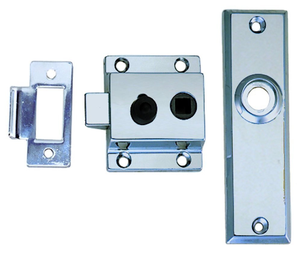 Perko Rim Latch Set Chrome - Windows, Doors & Lockers - RV & Motorhomes