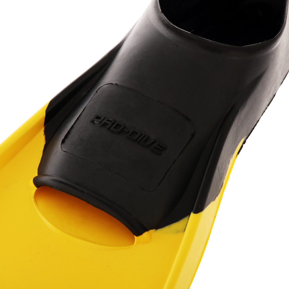 Buy Pro-Dive Rubber Swim Fins Black/Yellow online at Marine-Deals.com.au