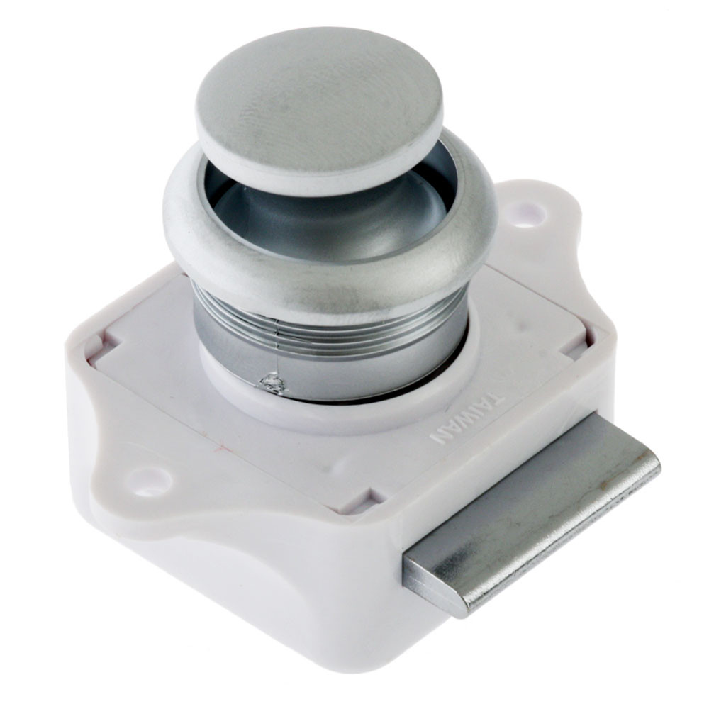 Buy Push Button Cabinet Latch - Satin online at Marine-Deals.com.au