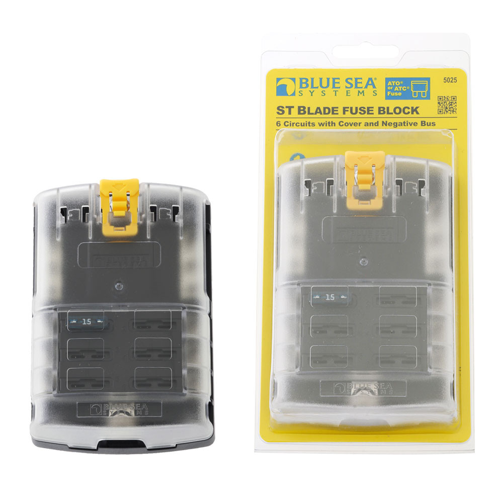Buy Blue Sea ST Blade Fuse Block - 6 Circuits with Negative Bus and ...