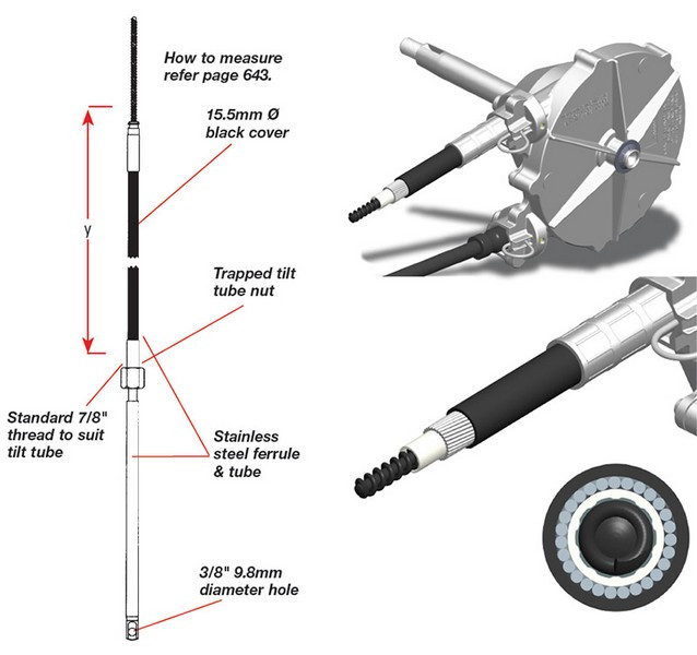 Buy SeaStar Xtreme Steering Cable 12ft / 3.66m online at Marine-Deals ...