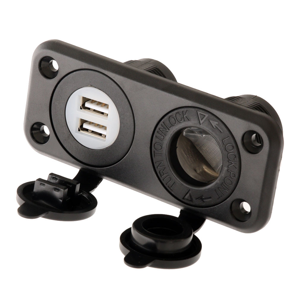 Buy Marinco Dual USB Charger and 12V Receptacle online at Marine-Deals ...