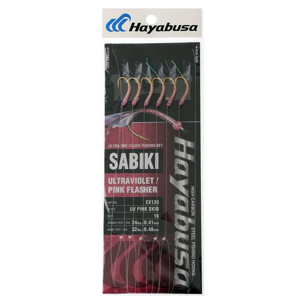 Buy Hayabusa EX130 UV Pink Skin Flasher Sabiki Rig online at Marine ...