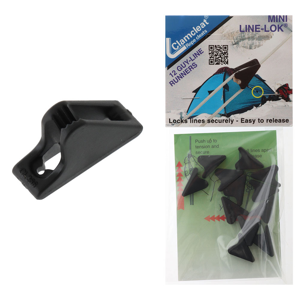 Buy Clamcleat CL266 Mini Line-Lok Guy Runner Black Qty 12 online at ...