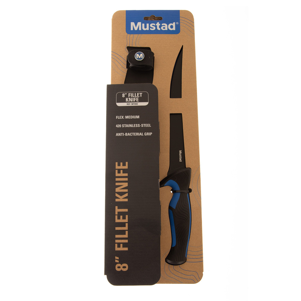 Buy Mustad Fillet Knife Blue 20cm online at Marine-Deals.com.au