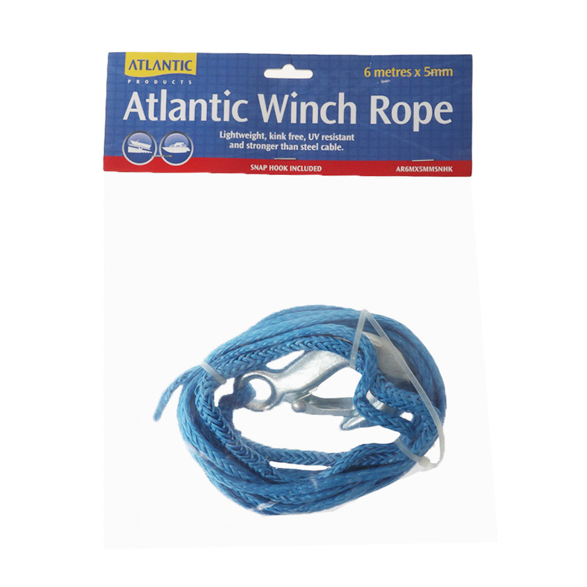 Buy Atlantic Winch Rope with Snap Hook 6m x 5mm online at Marine-Deals ...