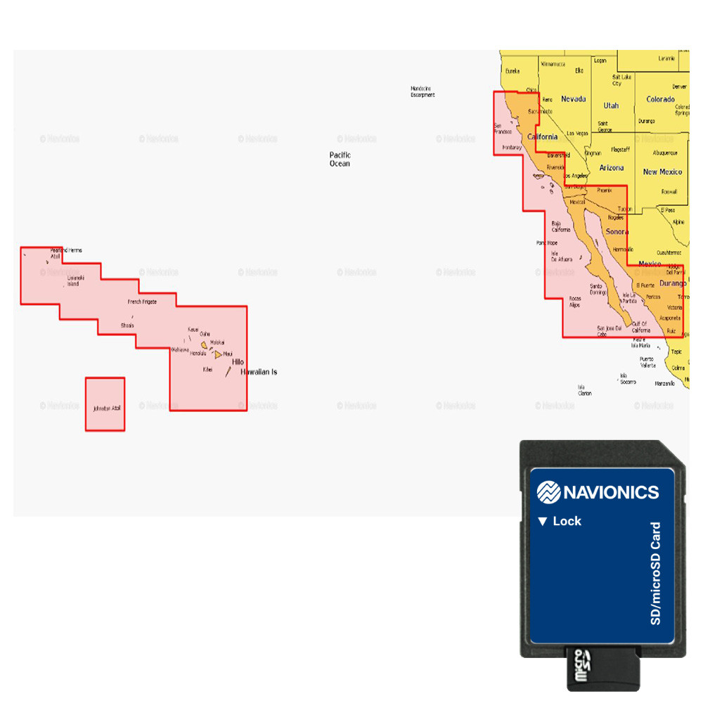 Buy Navionics Platinum Plus SD/MSD Chart Card California South - Baja ...