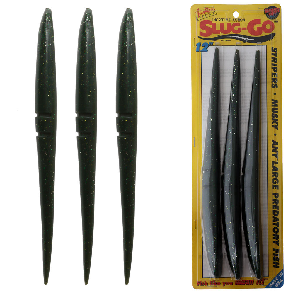 Buy Lunker City Slug-Go Soft Bait 30cm Qty 3 Green Mackerel online at ...