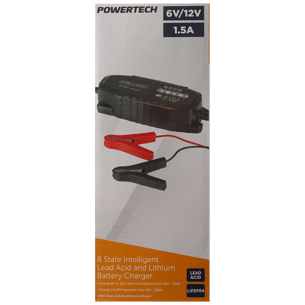 Buy Powertech 8-Step Intelligent Lead Acid and Lithium Battery Charger ...