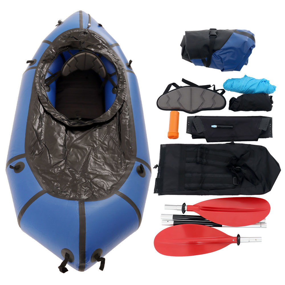 Buy Adventure-XP Packraft Inflatable Kayak with Spray Deck 235cm Blue ...