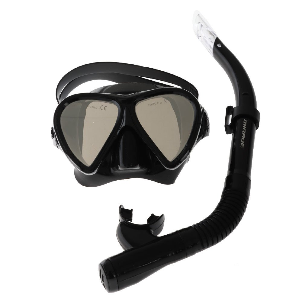 Buy Mirage Eclipse Adult Mask and Snorkel Set Black online at Marine ...