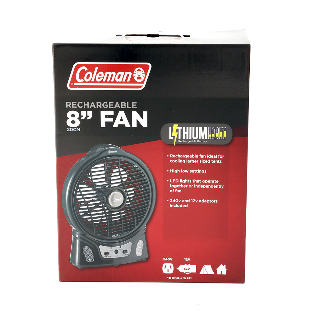 Buy Coleman Lithium-Ion Rechargeable Fan with LED Light 20cm online at ...