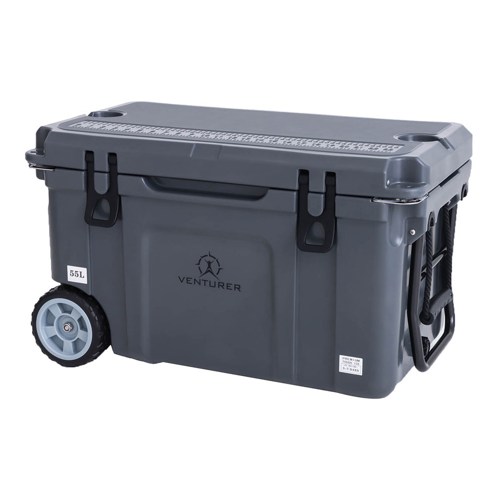 Venturer Tough Ice Premium Wheeled Chilly Bin Cooler 55L Graphite ...