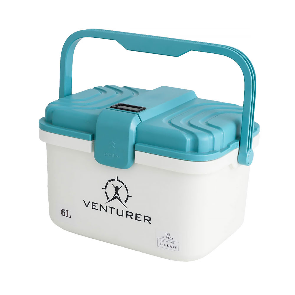 Venturer 6-Pack Premium Chilly Bin Cooler with Ice Pack and Thermometer ...