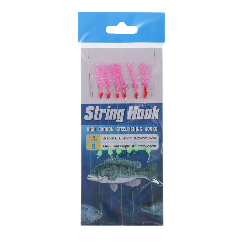SnapperTackle Sabiki Rig Pink #8 - Sabiki Rigs - Flashers & Pre-Made ...