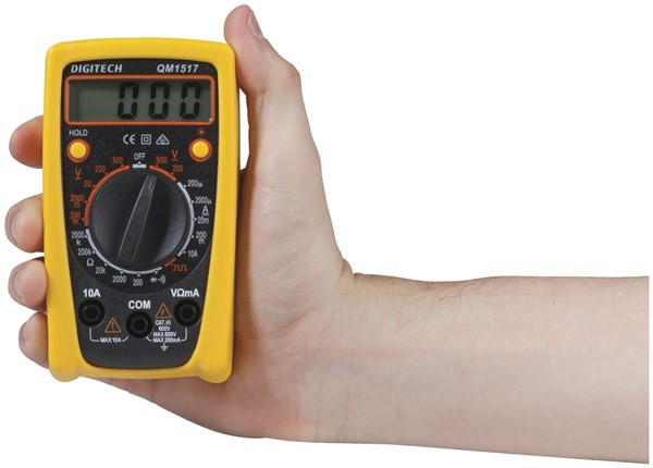 Digitech QM1517 Cat III Digital Multimeter with Data Hold - Multimeters ...