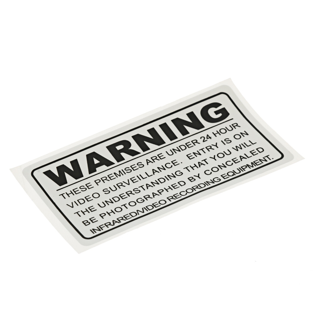 Outside Surveillance Warning Sticker - Security - Boating