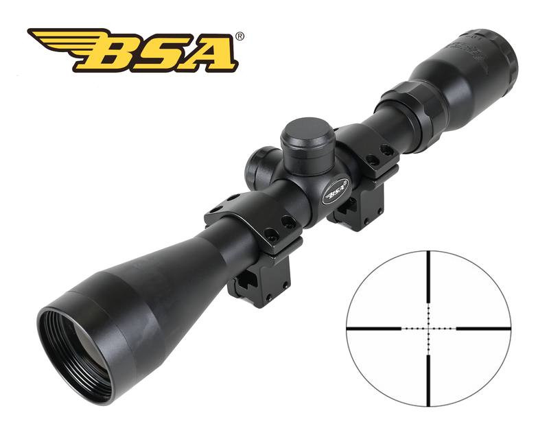 Buy BSA Essential EMD 3-9x40 Mil-Dot Reticle Scope with High Rings online at Marine-Deals.com.au