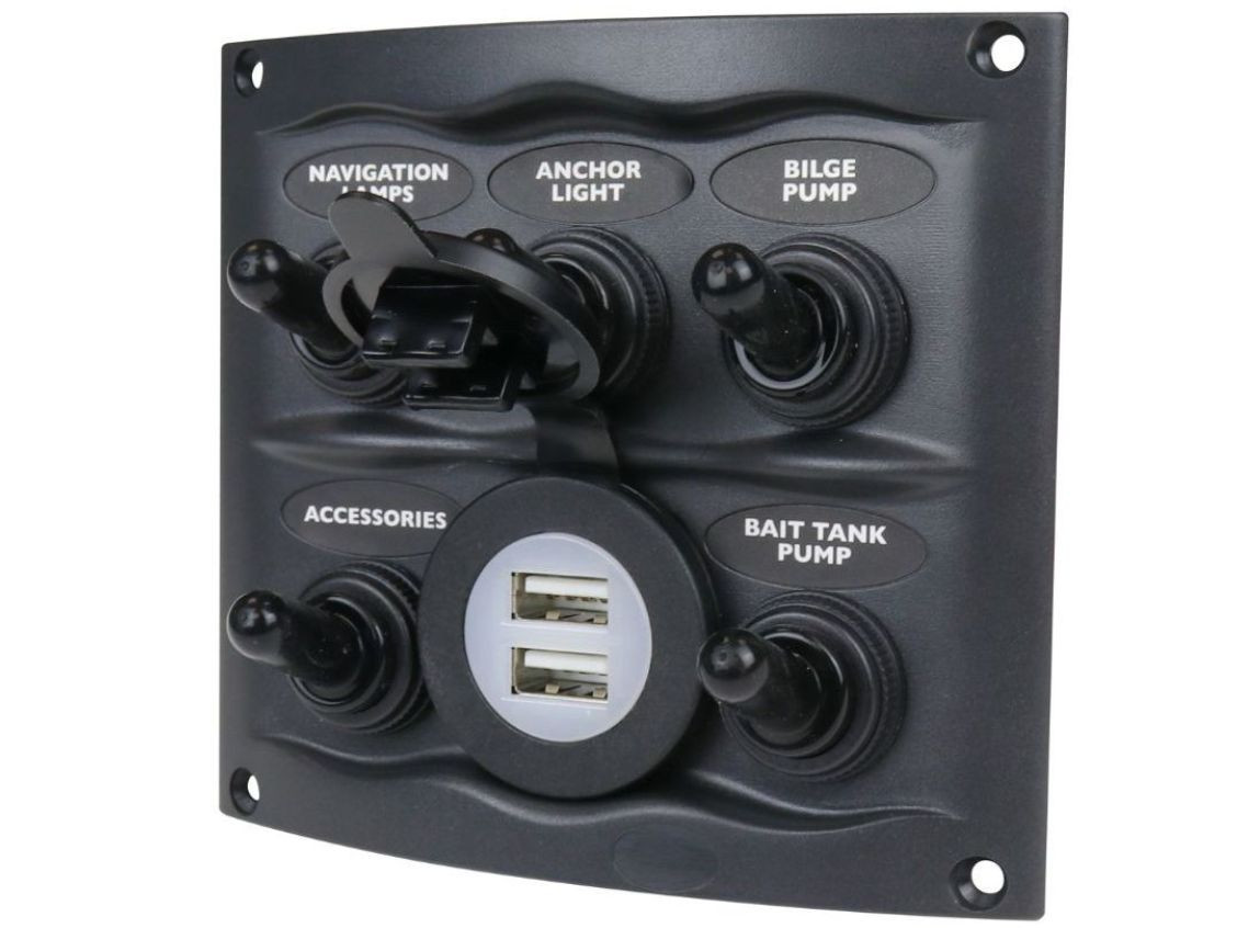 Buy BEP Marine 5-Way Waterproof Switch Panel with Dual USB online at ...