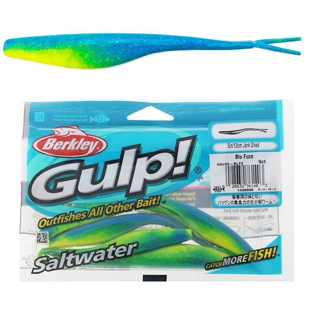 Buy Berkley Gulp Jerk Shad Soft Bait 13cm Blue Fuze online at Marine ...