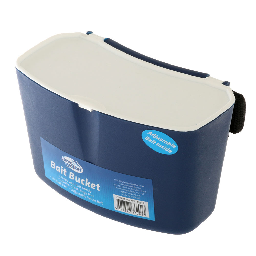 Buy Jarvis Walker Bait Bucket with Belt Blue White online at Marine ...