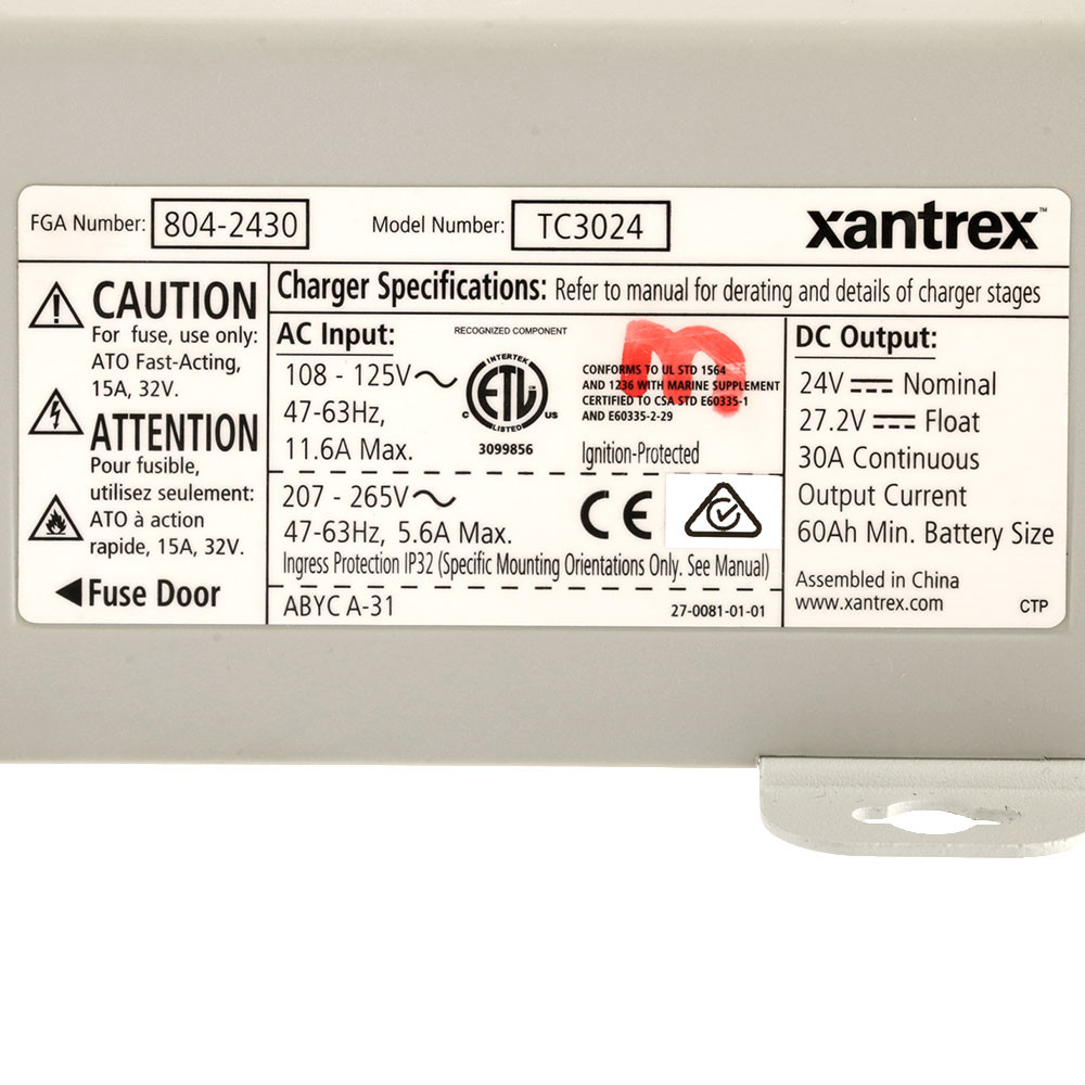Buy Xantrex True Charge 2 Battery Charger 30amp 24v online at Marine ...