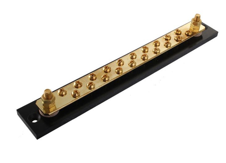 Buy Brass Bus Bar Terminal Block 24 Way online at Marine-Deals.com.au