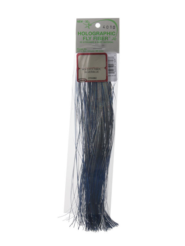 Wapsi Holographic Fly Fibre Silver/Blue - Flash - Fly Tying Supplies ...