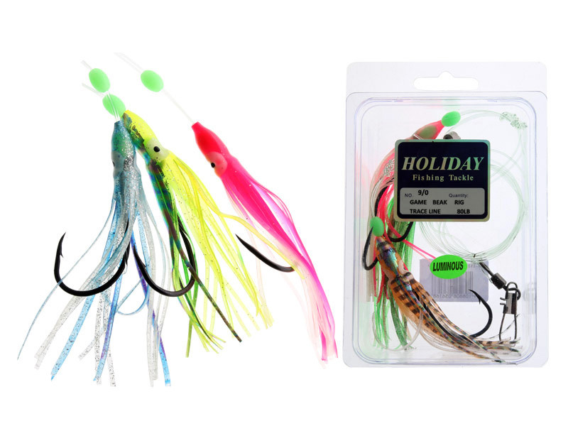 Holiday 3-Hook Heavy Duty Flasher Rig 80lb Tension 9/0 - Game Rigs ...