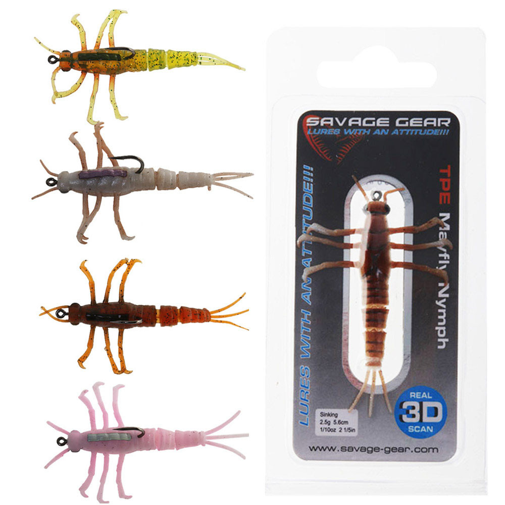 Buy Savage Gear 3D Mayfly Nymph Soft Bait Lure 5cm online at Marine ...