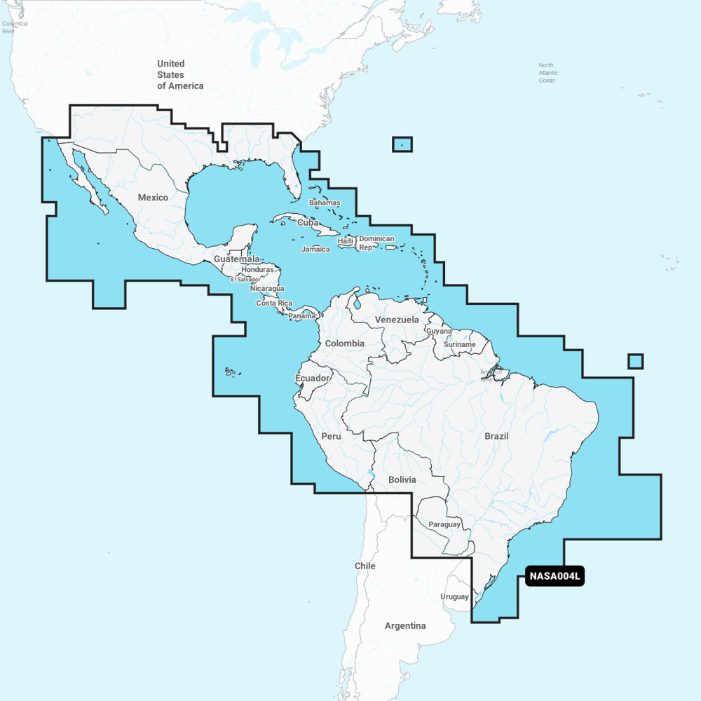 Buy Navionics Plus Chart Card Mexico and Carribbean to Brazil online at ...