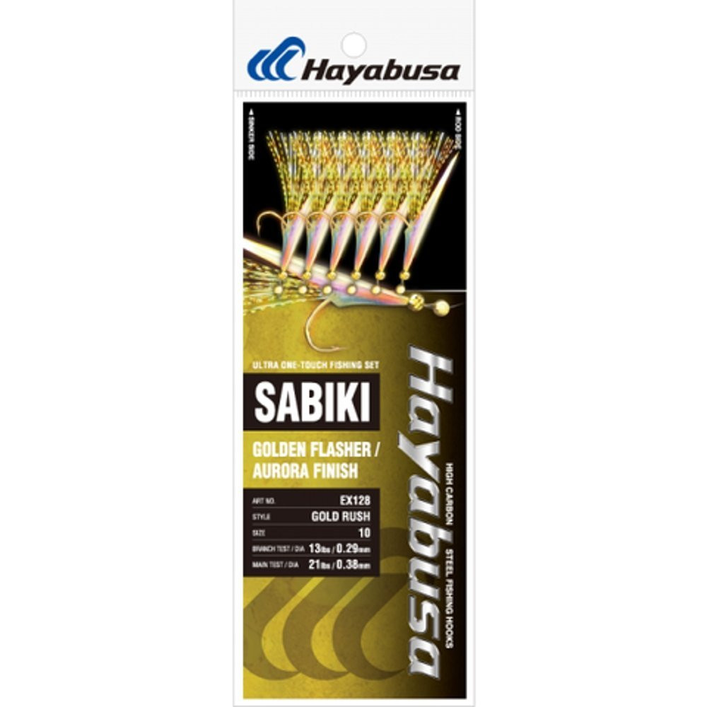Buy Hayabusa EX128 Golden Flasher Sabiki Rig 10 online at Marine-Deals ...